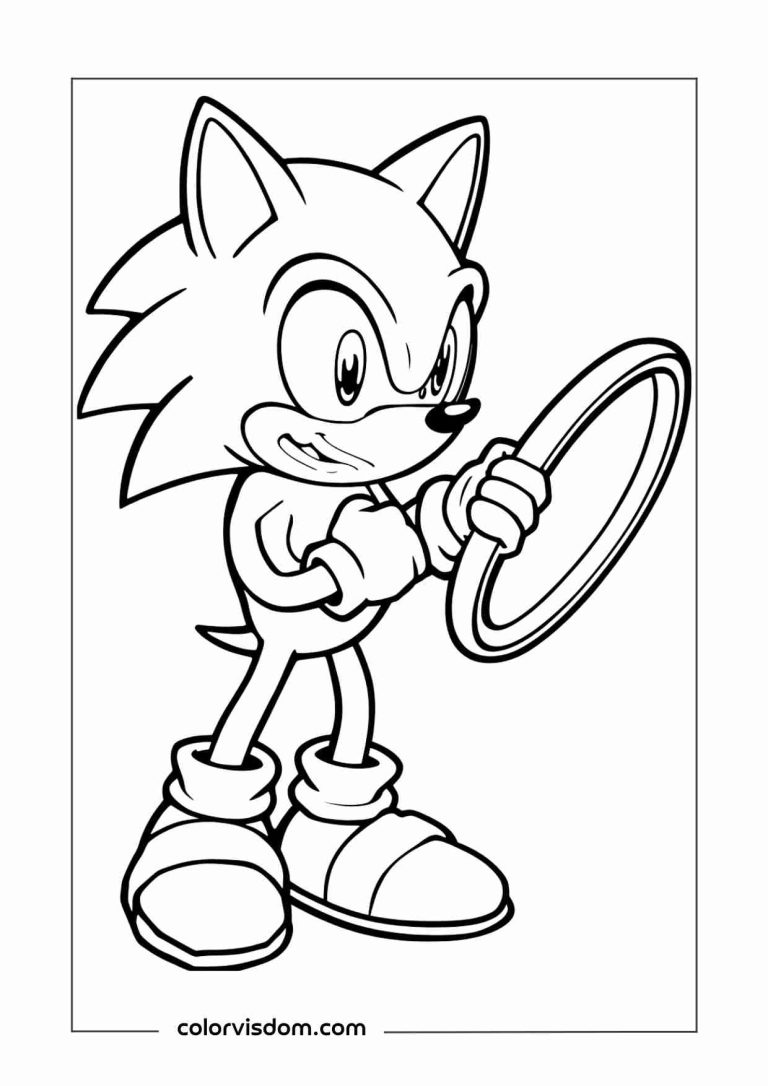 Free Downloadable Sonic Cartoon Coloring Pages
