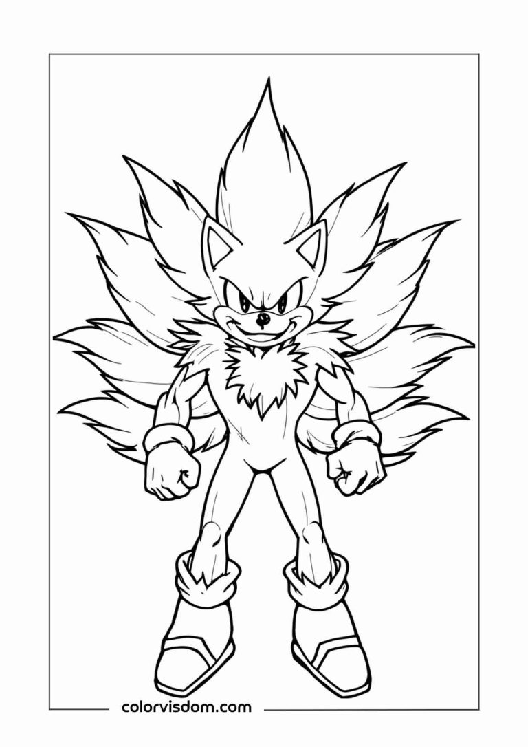 Free Downloadable Sonic Cartoon Coloring Pages