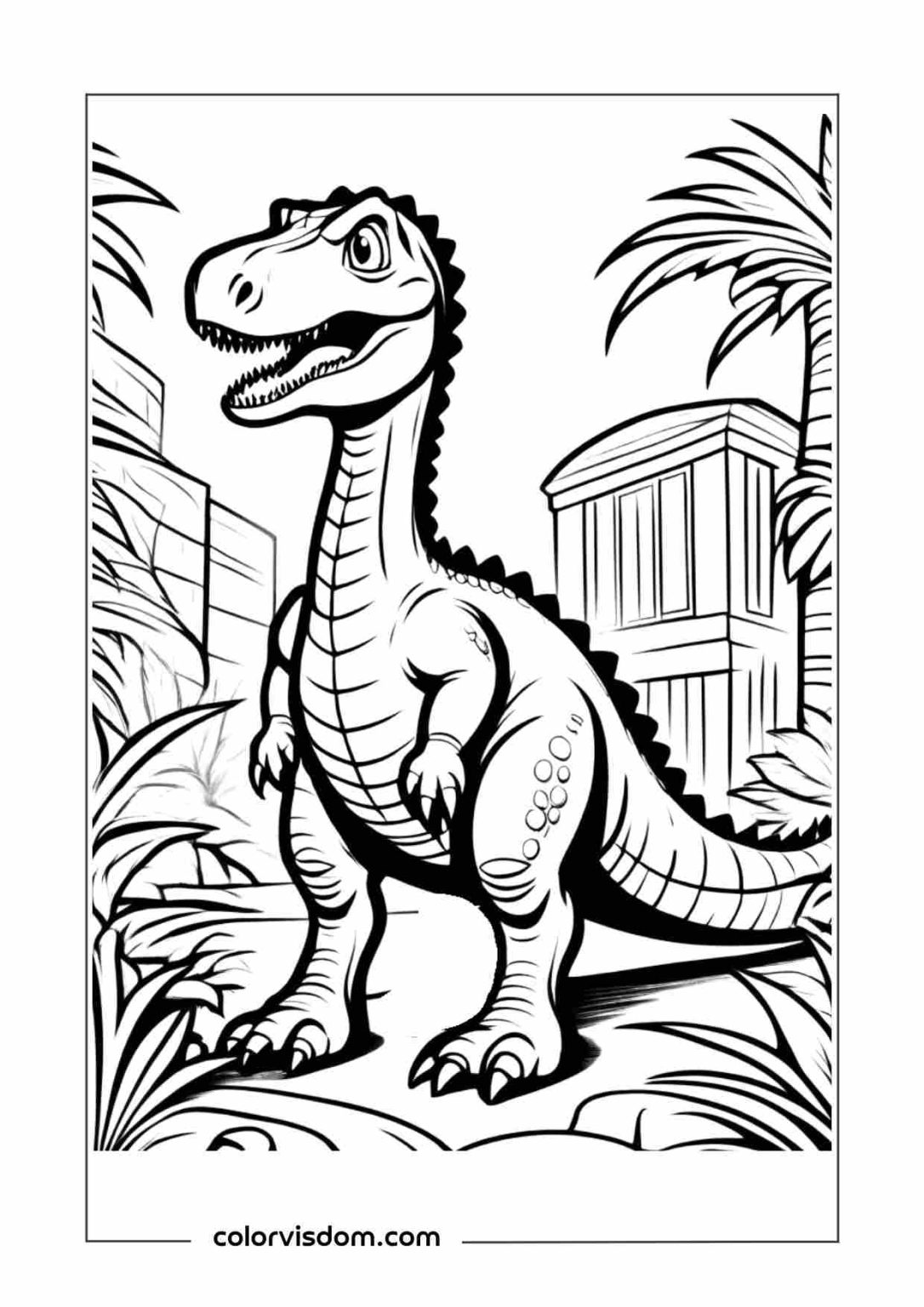 Free Downloadable Dinosaur Coloring Pages for Kids and Adults