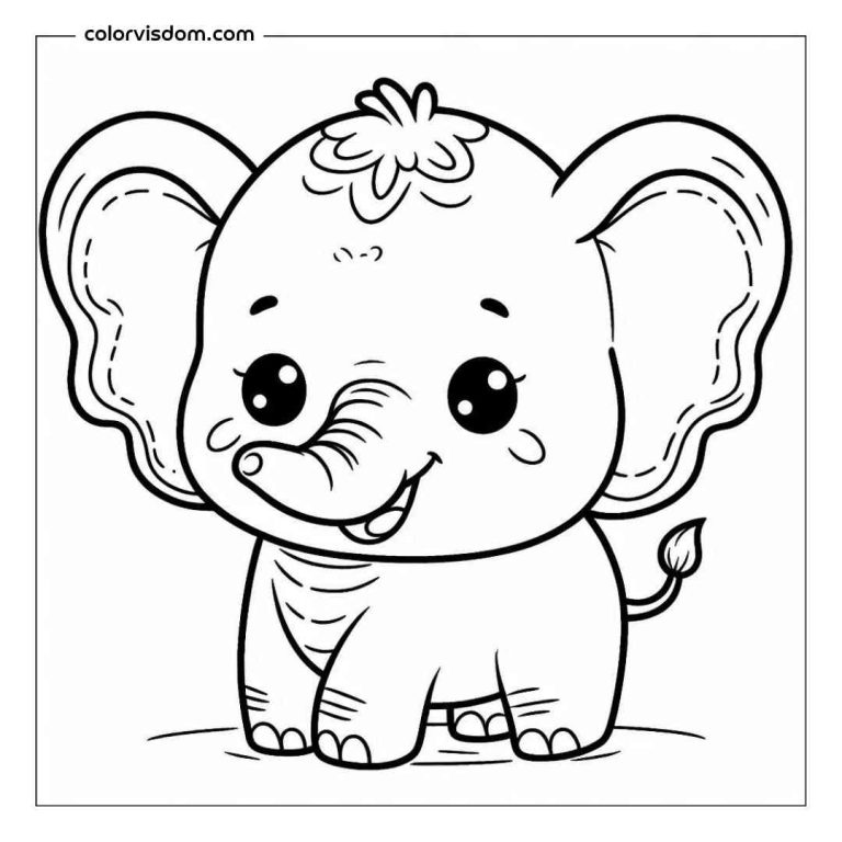 Free Downloadable Cute Coloring Pages for Kids - Colorvisdom