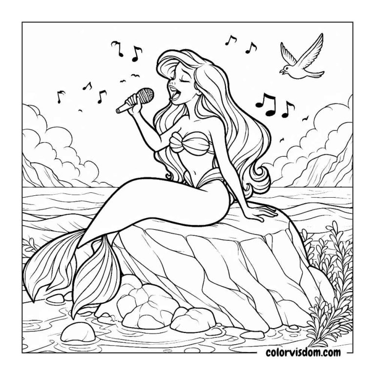 Ariel Coloring Pages – Free Printable Designs for everyone