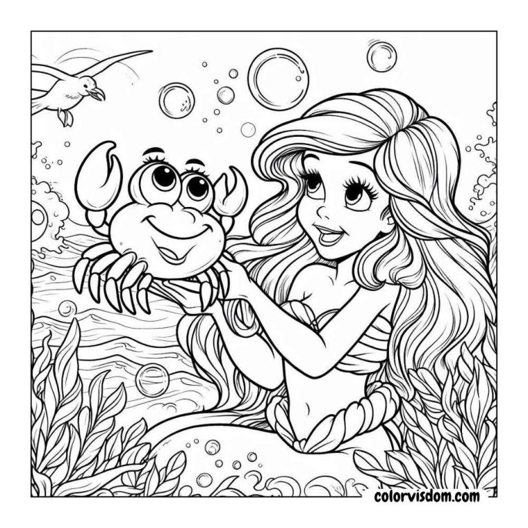 Ariel Coloring Pages – Free Printable Designs for everyone